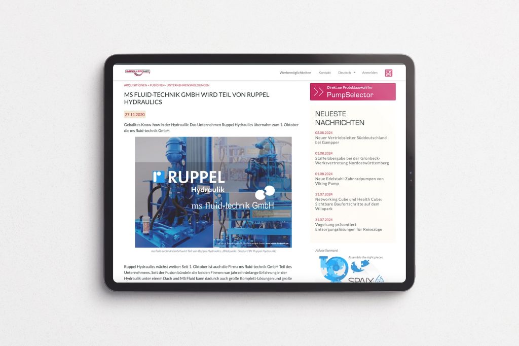 Medienberichte - Ruppel Hydraulics GmbH
